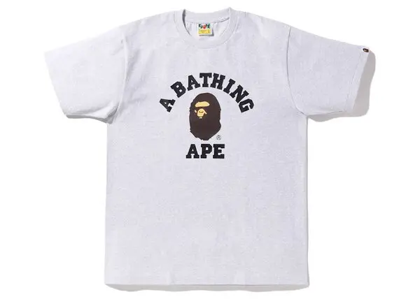 BAPE Online Exclusive College Tee Shirt - Grey