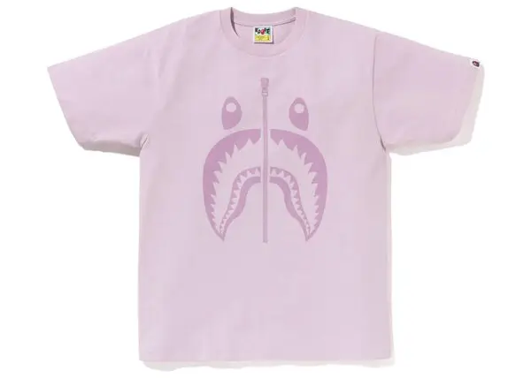 BAPE Pigment Shark Tee Shirt - Purple