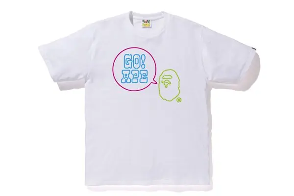 BAPE Neon Sign Go Ape Tee Shirt - White