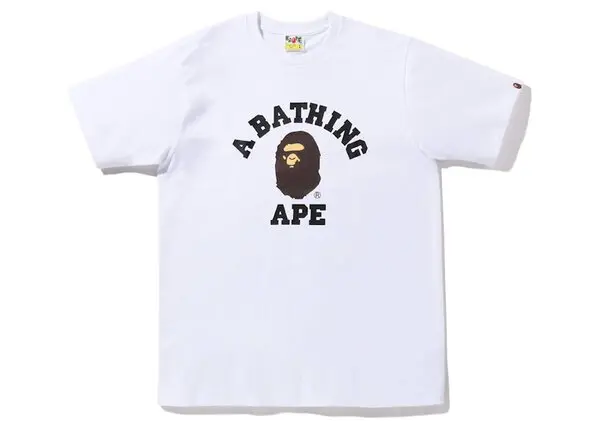 BAPE Online Exclusive College Tee Shirt - White