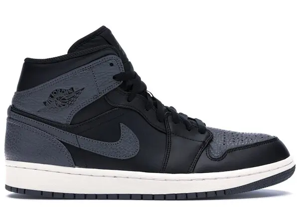 JORDAN 1 Retro Mid Sneakers - Black/summit White/dark Grey