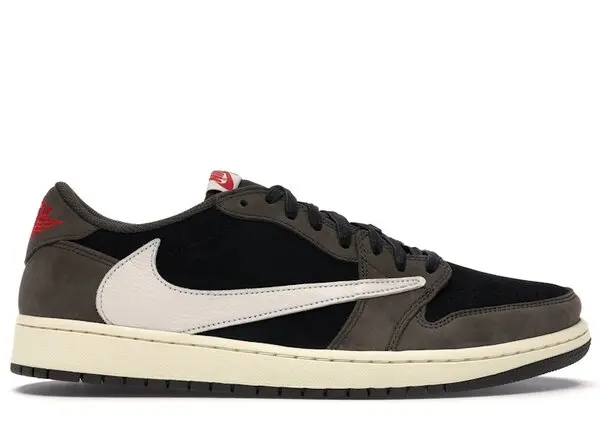 JORDAN 1 Retro Low Og Sp Travis Scott Mocha Sneakers - Black/dark Mocha/university Red