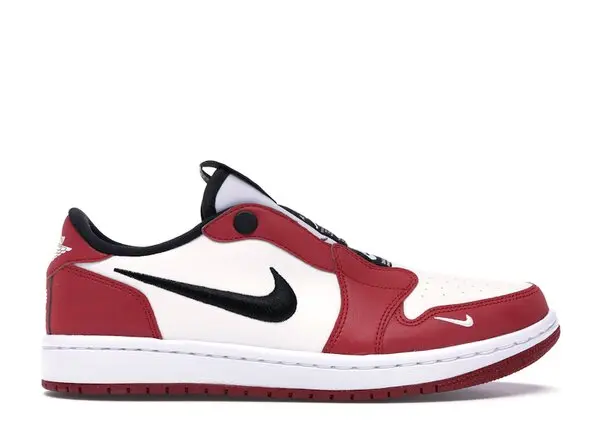 JORDAN 1 Retro Low Slip-on Sneakers - Varsity Red/black/white