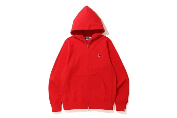 BAPE One Point Full Zip Hoodie - Red