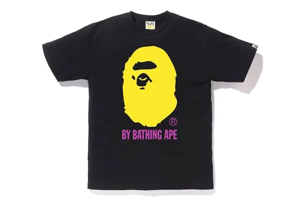 BAPE Neon Bathing Ape Tee Shirt - Black/yellow