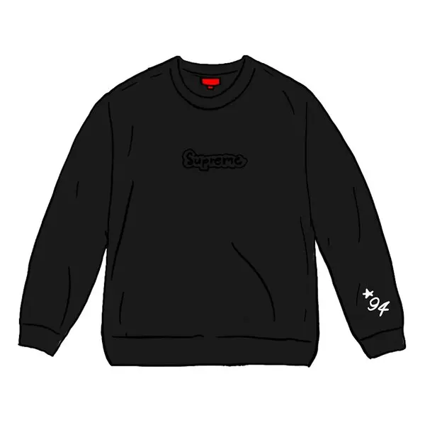Supreme Gonz Logo Crewneck Sweatshirt - Black