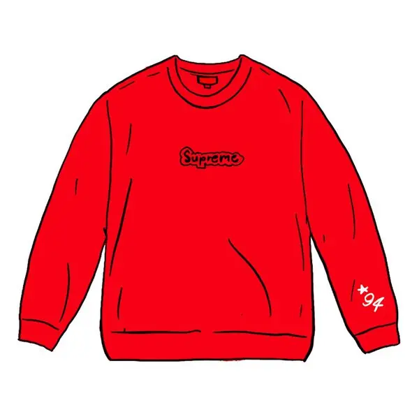 Supreme Gonz Logo Crewneck Sweatshirt - Burnt Red