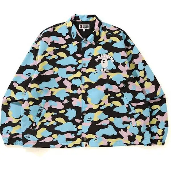 BAPE Camo Relaxed Coach Jacket - Black