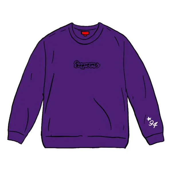 Supreme Gonz Logo Crewneck Sweatshirt - Purple