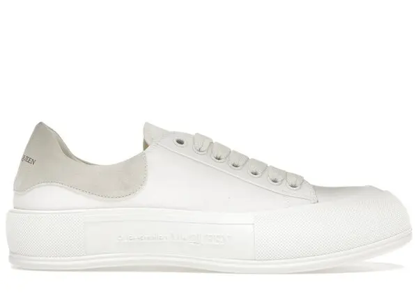 Alexander McQueen Deck Skate Lace-up Plimsolls - White