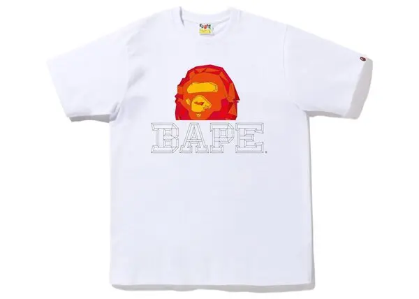 BAPE Polygon Ape Head Tee Shirt - White