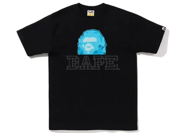 BAPE Polygon Ape Head Tee Shirt - Black