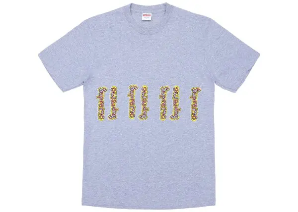 Supreme Gonz Logo Tee Shirt - Heather Grey