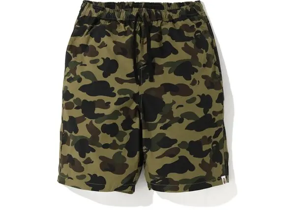 BAPE 1st Camo Drawstring Shorts - Green