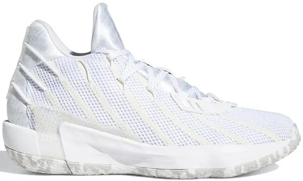 Adidas Dame 7 I Am My Own Fan Sneakers - Cloud White/silver Metallic/core Black