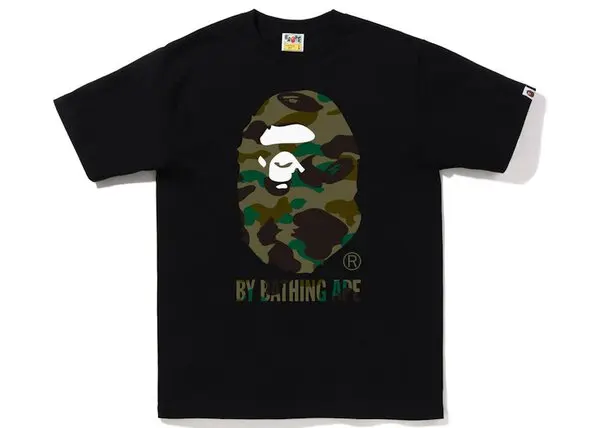 BAPE 1st Camo Bathing Ape Tee Shirt - Black/green
