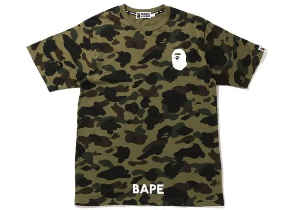 BAPE 1st Camo Bathing Ape Tee Shirt - Green
