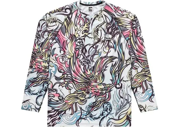Supreme The North Face Base Layer Long Sleeve Top - Multicolor Dragon