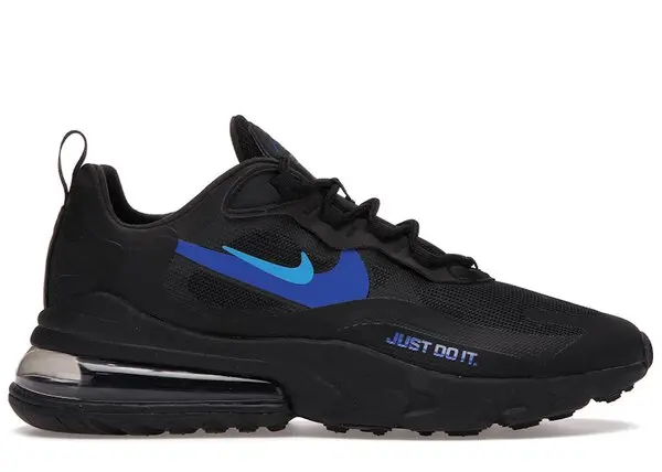 Nike Air Max 270 React "just Do It - Black/hyper Royal/cool Grey