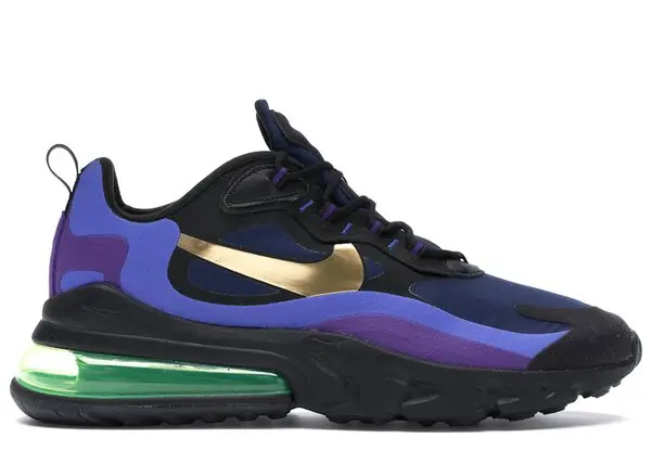 Nike Air Max 270 React Heavy Metal - Black/deep Royal Blue/hyper Royal