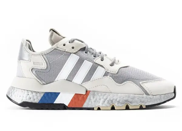Adidas Nite Jogger Sneakers - White/multi/metallic Silver