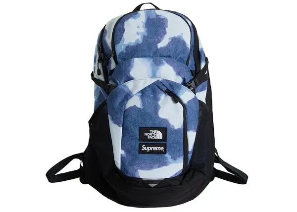 Supreme The North Face Bleached Denim Print Pocono Backpack - Indigo