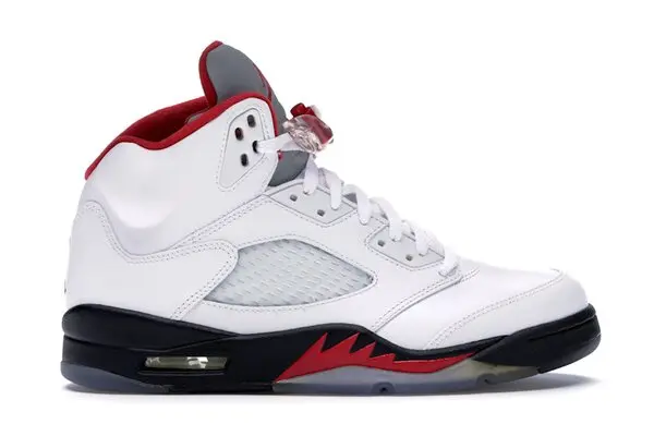 JORDAN 5 Retro - White/fire Red/black