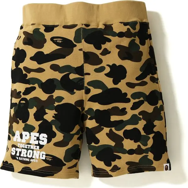 BAPE 1st Camo Ats Sweat Shorts - Yellow