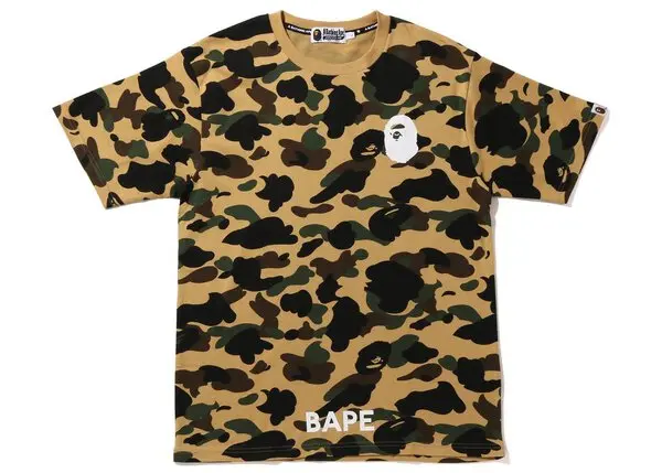 BAPE 1st Camo Bathing Ape Tee Shirt - Yellow