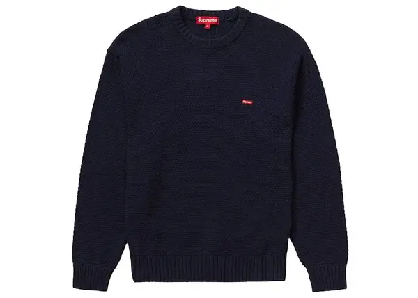 Supreme Textured Box Sweater - Navy Blue