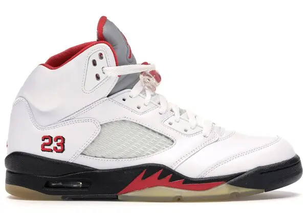 JORDAN 5 Retro Cdp Sneakers - White/fire Red/ Black
