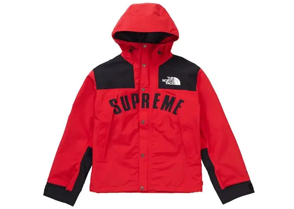 Supreme The North Face Arc Logo Mountain Parka Jacket - Red