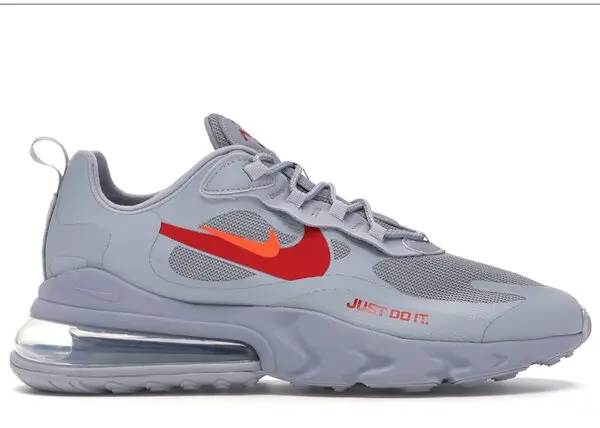 Nike Air Max 270 React Just Do It Sneakers - Wolf Grey/university Red/anthracite