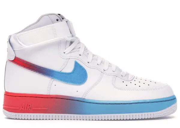 Nike Air Force 1 High-top Sneakers - White/blue Fury/black