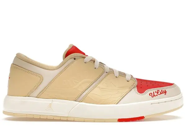 JORDAN Nu Retro 1 Low Jayson Tatum U. City Sneakers - Pale Ivory/university Red/pale Vanilla