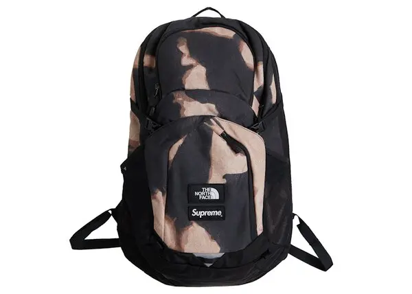 Supreme The North Face Bleached Denim Print Pocono Backpack - Black