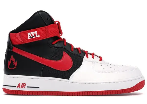 Nike Air Force 1 High Atlanta Away Sneakers - White/university Red/black