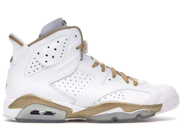 JORDAN 6 Retro Golden Moments Sneakers - White/metallic Gold/varsity Red