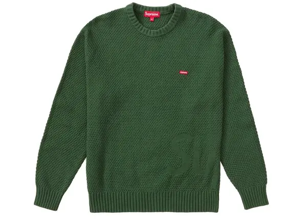 Supreme Textured Small Box Sweater - Green