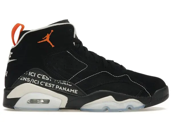 JORDAN Mvp Psg High-top Sneakers - Black/light Bone/magma Orange