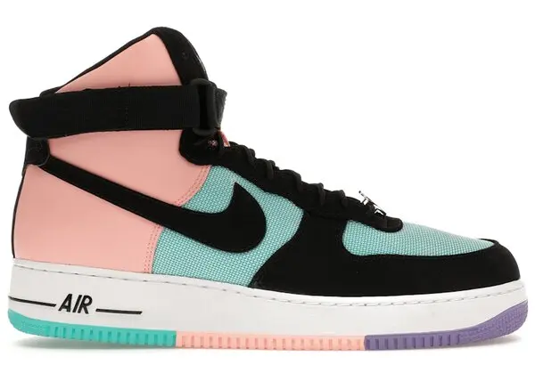 Nike Air Force 1 High Have A Day Sneakers - Hyper Jade/black/bleached Coral