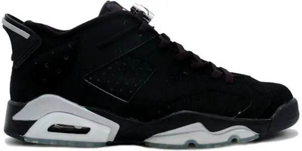 JORDAN 6 Retro Low Chrome Sneakers - Black Metallic Silver