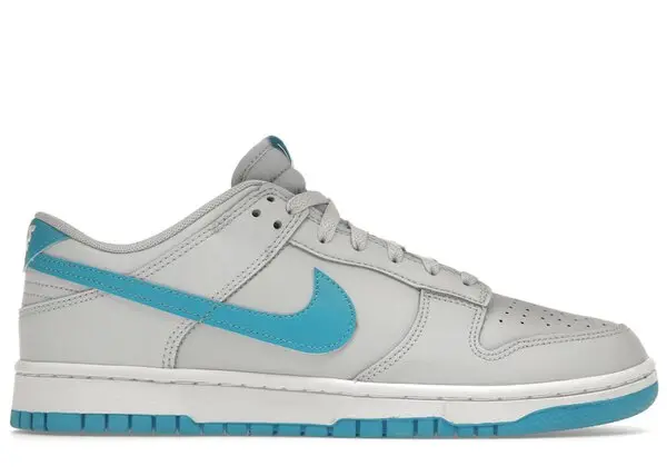 Nike Dunk Low Retro Sneakers - Pure Platinum/blue Lightning/white