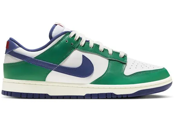 Nike Dunk Low Retro Sneakers - White/gorge Green/deep Royal Blue