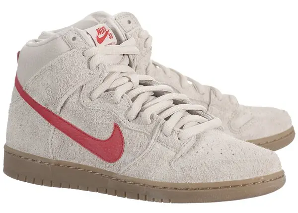 Nike Dunk High Pro Sb Sneakers - Birch/hyper Red/gum