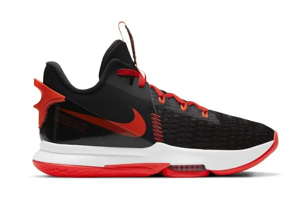 Nike Lebron Witness V Bred Sneakers - Black/bright Deep Red/university Red