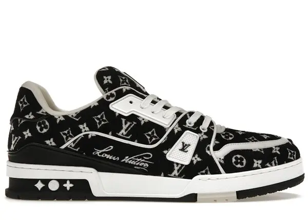 LOUIS VUITTON Trainer Monogram Textile Sneaker - Black/white