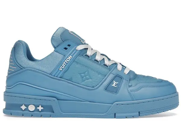 LOUIS VUITTON Trainer Embossed Monogram - Blue/white