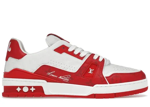 LOUIS VUITTON Trainer #54 Signaturein - Red/white