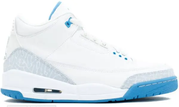 JORDAN 3 Retro Sneakers - White/harbor Blue/boarder Blue
